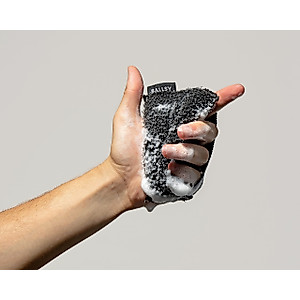Ballsy Handy Shower Tool Sponge for Generating Extra Suds, with Gently Exfoliating Design