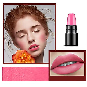 12Pcs Capsule Pills Lipstick Mini Lip Stick Packs Matte Lipstick Set for Women,3 Strawberry Mint Apple Flavor Lip Balm, 3 Changing Color Jelly Magic Lipstick, 3 Matte Lipstick, 3 Metallic Lipstick, Long-Lasting Wear Non-Stick Cup Not Fade Waterproof Lipst