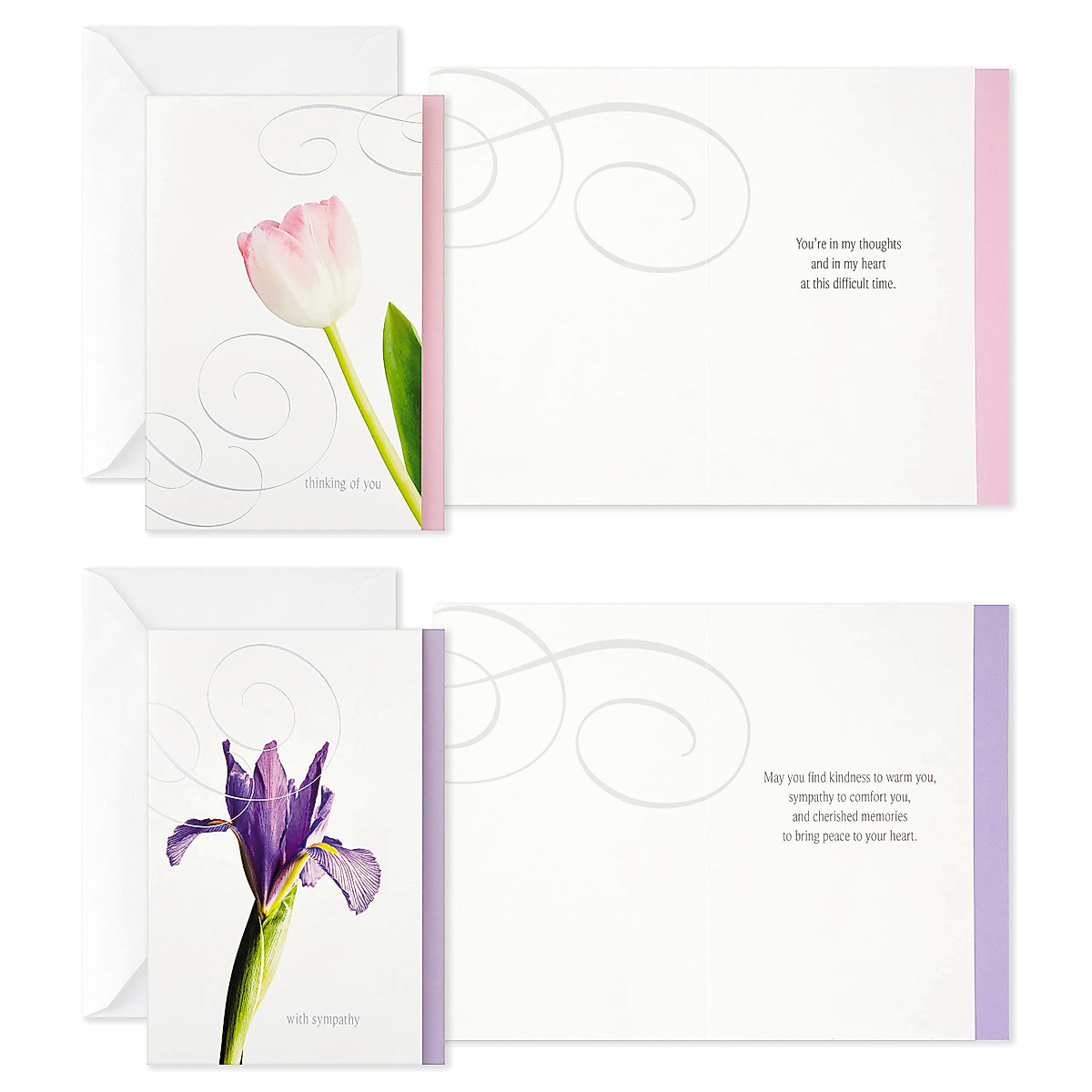 Hallmark Assorted Sympathy Cards (Flowers, 12 Cards and Envelopes)