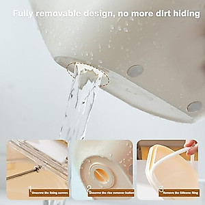 LivLab Rice Container - 10 Lbs Cereal Container Storage Container Bin with Measuring Cup Food Flour Bins Household for Kitchen Pantry Organization (Transparent)