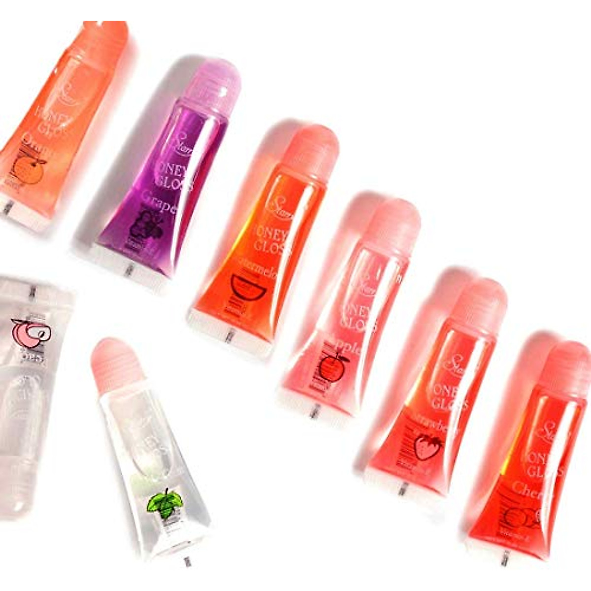 HONEY VITAMIN E FRUIT FLAVOR LIP GLOSS SIX PIECES (Assorted Flavors)