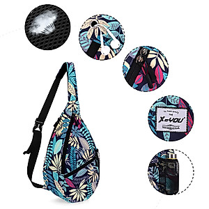 XEYOU Unisex Sling Bag Multipurpose Crossbody Shoulder Bag Travel Chest Pack for Men Women Lightweight Casual Daypacks (Cotton)