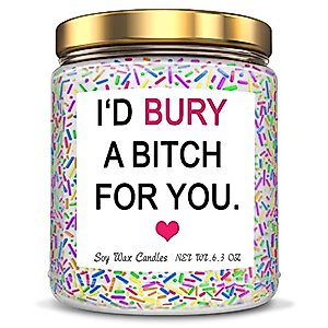 Birthday Gifts for Women Best Friends, Valentines Day Gifts, Friendship Gifts for Women, Sister Gifts from Sister, Lavender Scented Candles Funny Gifts for Women BFF Friends Sister Mom Wife Girlfriend