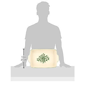 Lenox Holiday Rectangular Baker, 5.05 LB, Red & Green