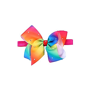 ODASDO Rainbow Melon 2nd Birthday Outfit for Baby Girl I'm Two Years Old Party Cake Smash Photo Shooting Romper Shiny Colorful Sequin Pants Bowknot Headband 3pcs Set Fall Spring Clothing 2nd 2T