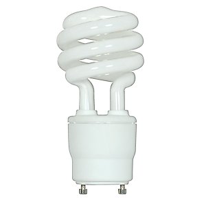 Satco S8204 15 Watt (60 Watt) 950 Lumens Mini Spiral CFL Soft White 2700K GU24 Base Light Bulb