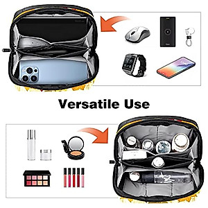 Travel Cord Organizer, Tech Organizer, Electronics Organizer, Cable Organizer Bag, Thanksgiving Turkey Pumpkin Maple Leaves Fall