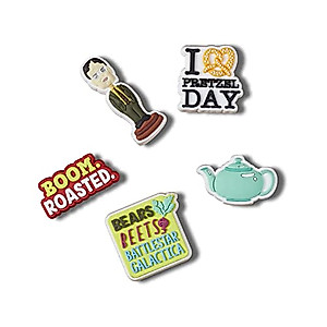 Crocs Unisex-Adult Jibbitz Office Shoe 5-Pack, Charms, Bears, Beets & Battlestar Galactica, 5 Pack