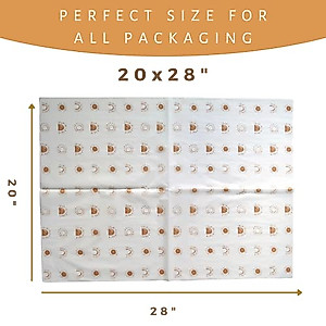 Lain & Lou Easter Tissue Paper for Packaging (25 Pack) Sunshine Boho Tissue Paper - Bulk Pastel Tissue Paper for Packaging Small Business - Boho Wrapping Paper - Orange Tissue Paper for Gift Bags