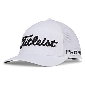 Titleist Tour Featherweight Golf Hat White/Black One Size Fits Most