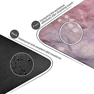 GOODOLD Unicorn Pattern Pink Yoga Mat, 71 x 26 Inch Non-slip Yoga Mats Folding Travel Exercise Mat Indoor Outdoor Gym Pilates with Storage Bag for Women Men