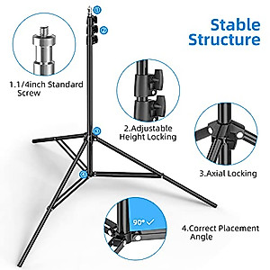 EMART T-Shape Portable Background Backdrop Support Stand Kit 5ft Wide 8.5ft Tall Adjustable Photo Backdrop Stand with 4 Spring Clamps