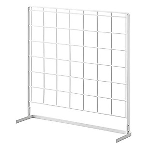Yamazaki Home Grid Panel Organizer and Accessories-Wall Storage Decor, One Size, White