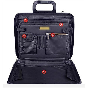 Metal Briefcase Tote Computer Case Bag Business Slim Shoulder Documentation Office Lawyer Briefcase (Color: Silver) (Color : Silver, Size : 13.3in)