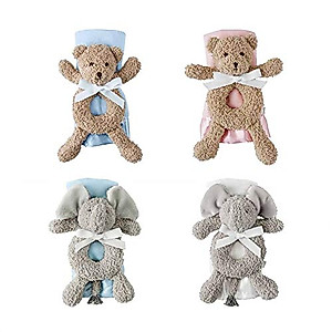 Mud Pie Ring Rattle and Lovey Set (Grey Elephant)