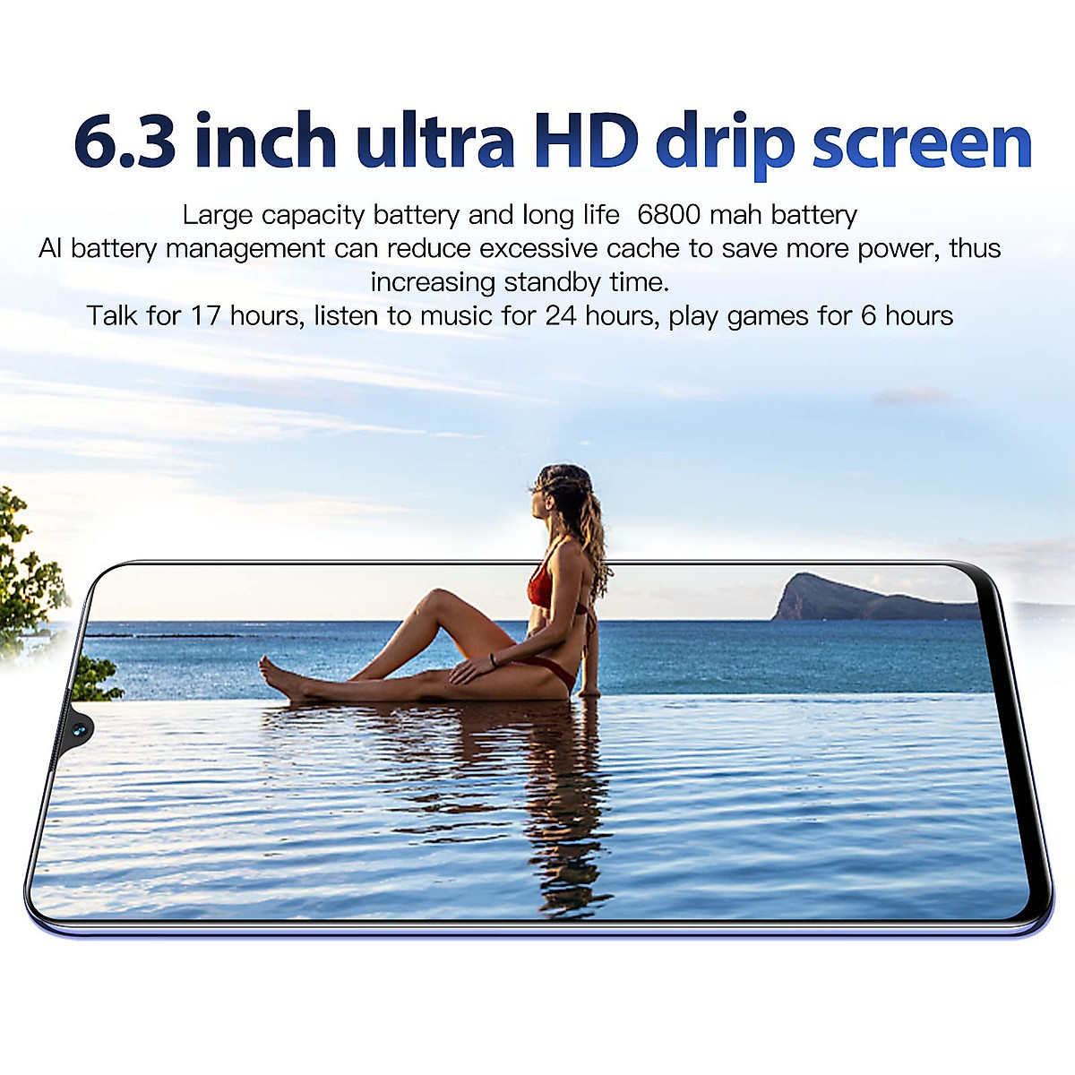 S22 Ultra 5G 6.3in Smartphone, 4GB 64GB MTK6889 10 Core Cell Phone with 8MP 16MP Camera, Unlocked Android Cell Phone for Android 12 100?240V Rose GoldX[US]