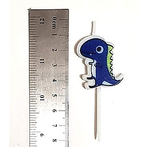 10 Count Special Cake Candles Topper with Holder for Wedding Party Birthday Valentine's Day Cake Decoration, Perfect Wish Gift for Kid and Adult (Dinosaur)