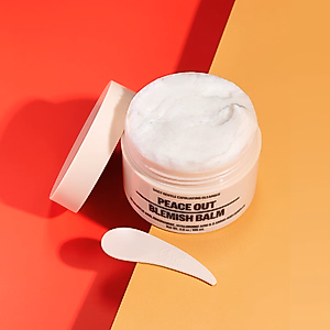 PEACE OUT Skincare Blemish Balm | Daily Gentle Exfoliating Face Wash for Acne-Prone Skin and Pimples | Cleanse Away Dirt and Oil, Refine Texture, Minimize Appearance of Pores (3.6 oz)