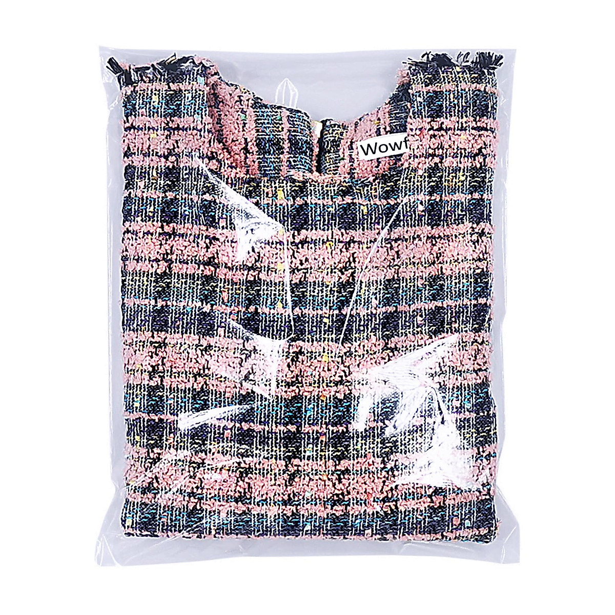 Wowfit 50 Count 12x16 Inch Clear Cellophane Plastic Bags, Resealable Self-Sealing Cello Bags Great for Packaging Clothing, Shirts, Decorative Wrappers, Party Favors, Artwork and More