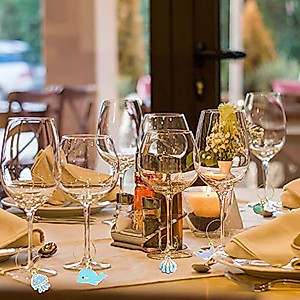 HISEVOG 30pcs Beach Theme Wine Glass Charms