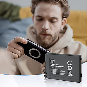 LP PSP S110 Battery, 1-Pack 3.7V 1200mAh Li-ion Rechargeable Battery, Compatible with Sony Play Station PSP 3000, PSP 2000 Series, PSP Lite, PSP Slim, PSP-S110 Console
