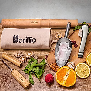 Cocktail Shaker Set Bartender Kit by BARILLIO: Complete Bar Tool Set | Stainless Steel Barware Essentials, Premium Mixology Gear