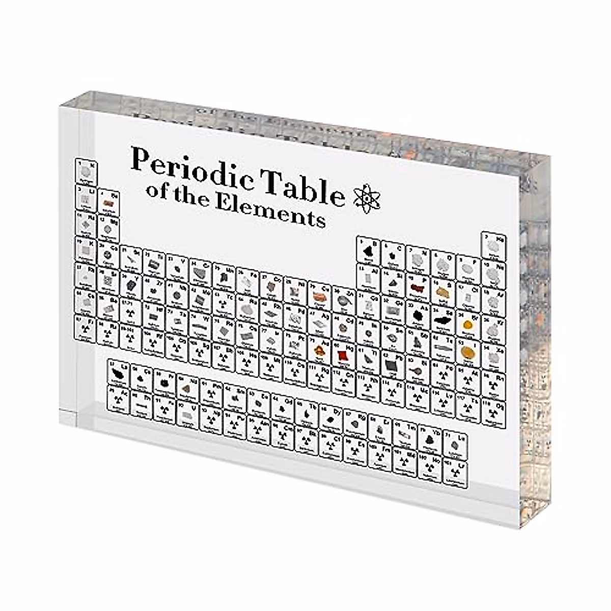 UkkRoa Real Chemical Element Periodic Table 83 Kinds of Real Elements & Acrylic Display Stand, for Science Lovers, Students to Learn Chemistry Chart Tools, Gifts and Crafts Decoration (5.9" x 4.5")