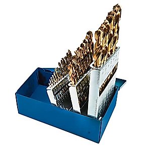 Century Drill & Tool 26129 Pro Grade Cobalt Drill Set, 29 Piece, Made in The USA