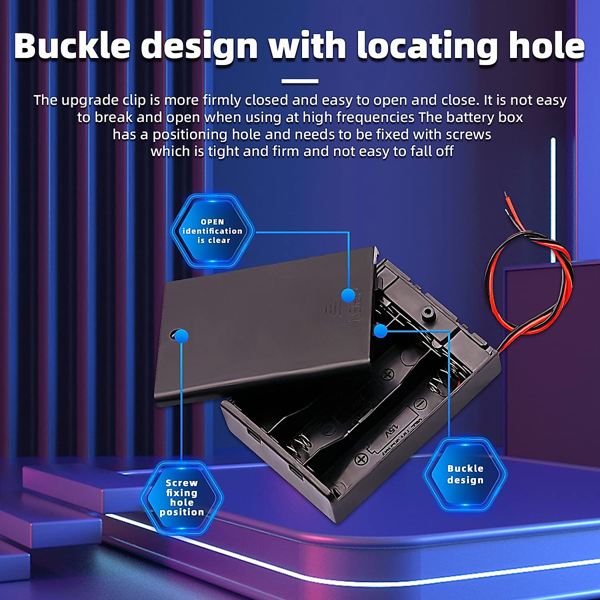 DaFuRui[7 Pack 4 Types AA Battery Holder with Switch;2Pcs 2x1.5V AA,1Pcs 3x1.5V 3 AA,2Pcs 4x1.5V AA and 2pcs 8x1.5V AA Battery Storage Box Case with Wire Leads
