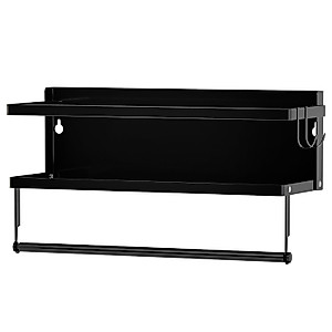 Magnetic Spice Racks for Refrigerator- Spice Rack Organizer with Iron Paper Towel Holder