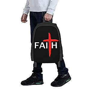 DARLEKS Jesus Christian Faith Cross Backpacks For Teen,Large-Capacity Backpacks, Casual School Bags, School Bags, Lightweight Water-Repellent School Bags And Travel Bags
