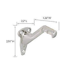 5-Pack Standard Handrail Brackets for Stairways and Hallways, Satin Nickel – Design House, 182006