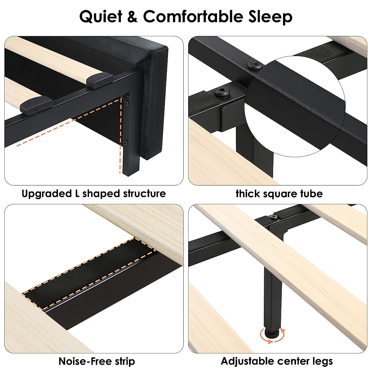 King Size Bed Frame 55" Tall Headboard with Gorgeous Button Tufted and Nail, Velvet Fabric Upholstered Bed Frame includes 4 Under-bed Storage Drawers, Wooden Slats, Noise-Free, Easy Assembly, Beige