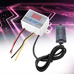 Digital Humidity Controller，XH-W3005 Hygrometer Switch Controller Digital Humidity Sensor 0~99% RH 12V/24V/220V(12V)