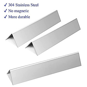 GasSaf 15.3 inch Flavorizer bar & 18 inch Burner Tube Set Replacement for Weber 7635 69785, Spirit 200 Series Spirit S-210, S-220, E-210, E-220, 3-Pack Stainless Steel Flavor Bar & Burner Tube Kit