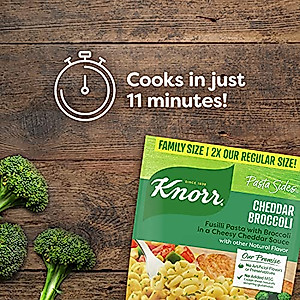 Knorr Pasta Sides For a Tasty Pasta Side Dish Cheddar Broccoli Family Pack No Artificial Flavors or Preservatives 8.6 oz, 7 Count