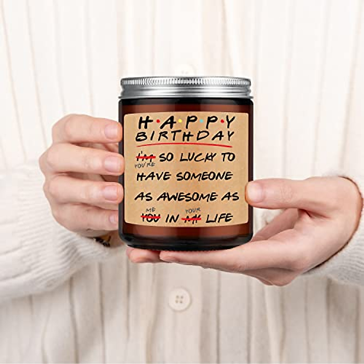 GSPY Scented Candles - Happy Birthday Candles for Men, Women - Funny Birthday Candles, Funny Birthday Gifts for Husband, Boyfriend, Best Friend, Son, Daughter, Gay, Guy - Happy Bday Gifts for Him, Her