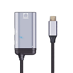 chenyang USB C HUB,USB C to RJ45/USB A/C Data/PD 65W Fast Charging 4 in 1 Multiport Adapter Support Network/Data/Charging Working at The Same time
