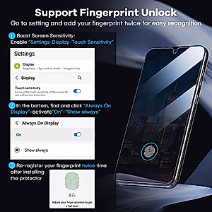 [4-Pack] FANGTIAN for Samsung Galaxy S23 Screen Protector 5G [Not Glass] - Film for S23 Screen Protector [7H Hybrid][Fingerprint Compatible][Alignment Tool][6.1Inch]