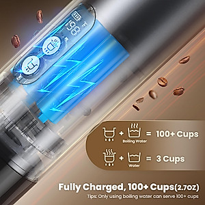 Maestri House 150W Espresso Maker with 2-3 Min Fast Self-Heating, Portable Travel Espresso Coffee Machine with Small Tea Cup Also Holder for NS Capsule & Ground Coffee for Car Camping, RV, Hiking