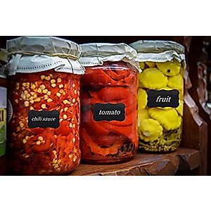 Wavy Shape Chalkboard Labels,Erasable Reusable Rectangle Blackboard Stickers with 1 Liquid Chalk Pen,150 Pieces,for Jars, Spice, Craft, Home, Kitchen, Parties Decoration, Craft Rooms, Weddings