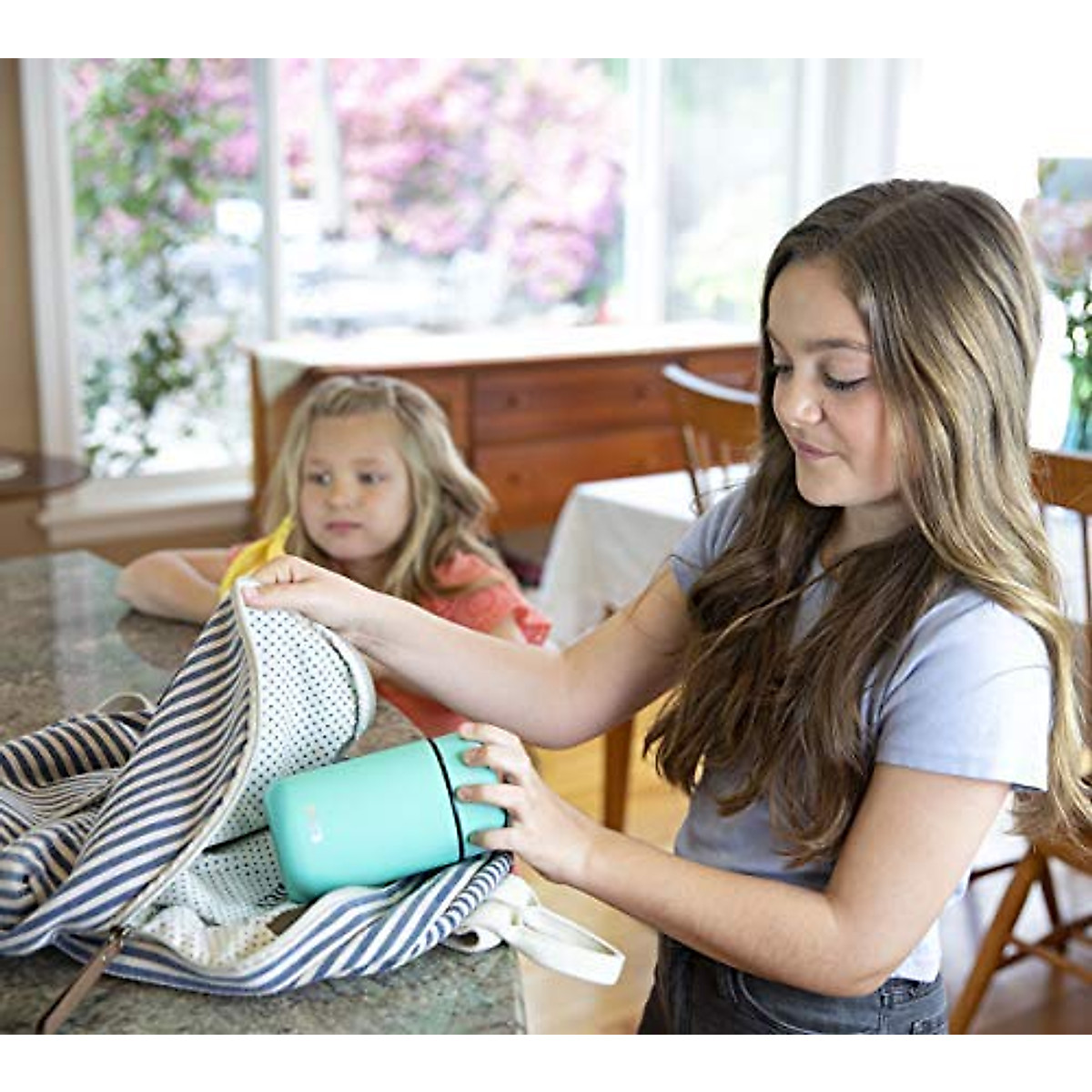 MIRA Child Lunch Bundle with 13.5oz Insulated Food Jar (Teal) and 12oz Insulated Cola Shaped Bottle (Teal)