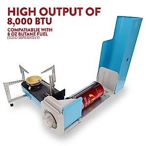 GasOne GS-8300 - Camp Stove Compact Butane Stove with Carrying Case - Foldable Portable Stove