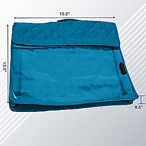 Yazzii Crafts Project Folder - Arts & Crafts Storage Bag Organizer - Portable & Multifunctional Crafts Storage Organizer for Sewing, Embroidering, Crocheting, Knitting & More Aqua