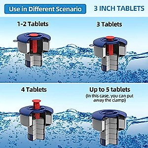 POOLAZA Pool Chlorine Floater, Premium Quality Floating Chlorine Dispenser for Pool, Larger Capacity Pool Floater for Chlorine Tablets, Durable Pool Tablet Floater Compatible with Bromine & Chlorine