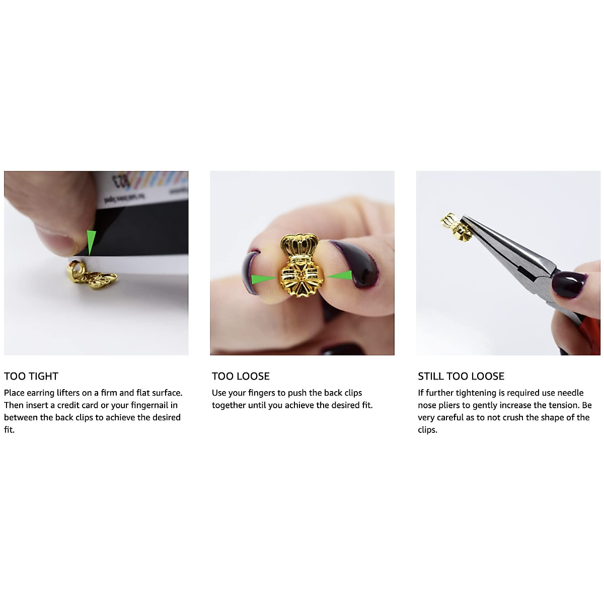 ANCHORA Original Earring Backs for Droopy Ears | Earring Lifters for Heavy Earring | Earing Lifter Backs Backs | Earlobe Secure