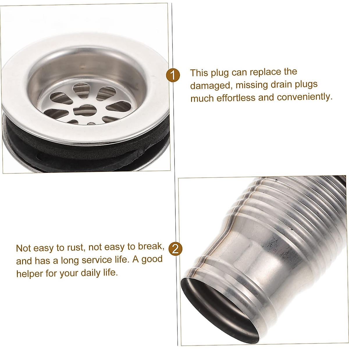 Strainer Tub Stopper Sink Drain Stopper Sink Plug Bathroom Bath Stopper Sink Water Stopper Tub Drain Plug Bath Plugs Kitchen Sink Stoppers Bathtub Plugs