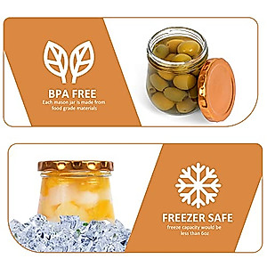 VERONES 40 PACK 6oz Mason Jars Canning Jelly Jars with Lids, Ideal for Jam, Honey, Wedding, Shower Favors, DIY Spice Jars
