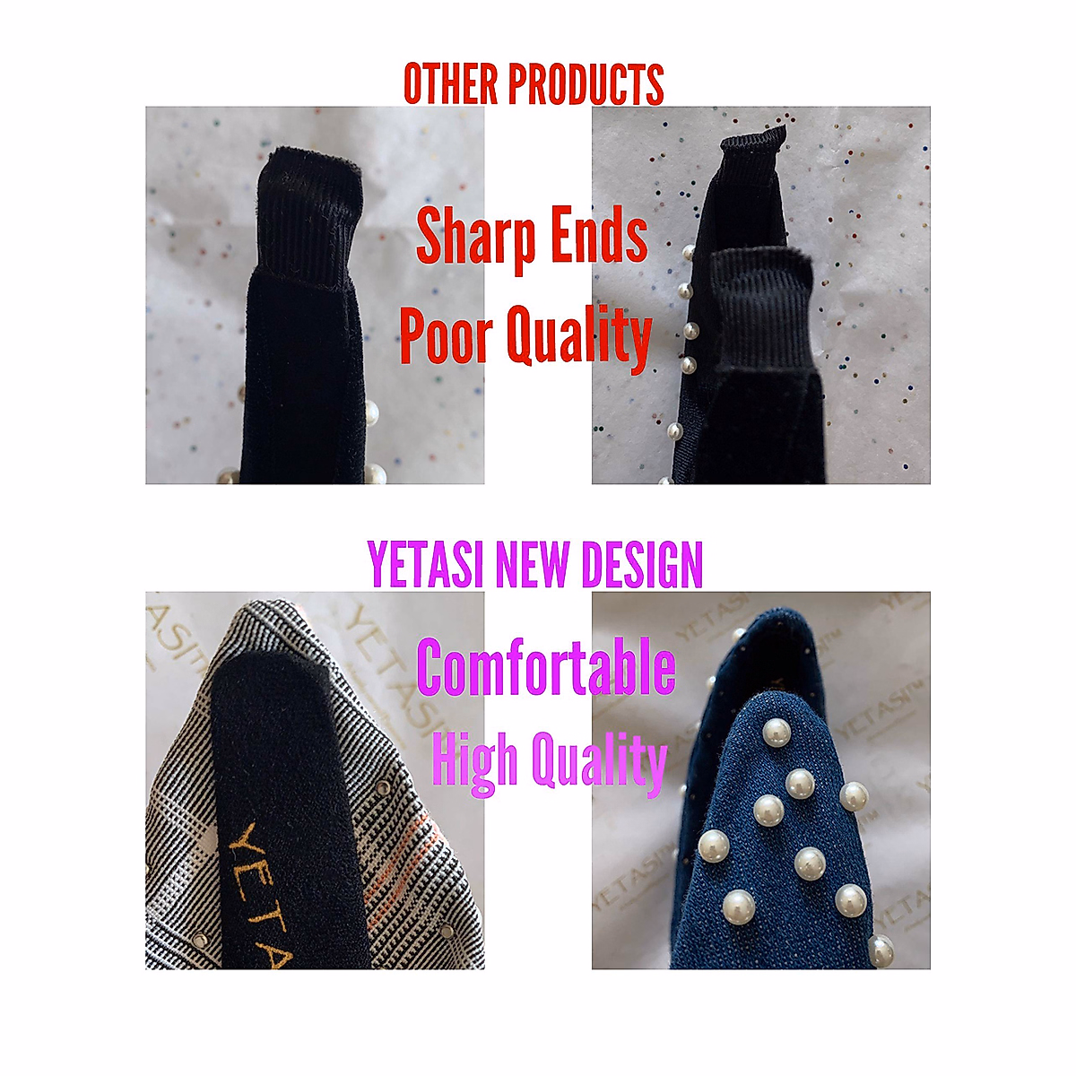 YETASI Headbands for Women Knotted Headband for Women Green Camo is Chic. Top Knot Headband Designer is Unique. Fashion Headbands with Knot Head band