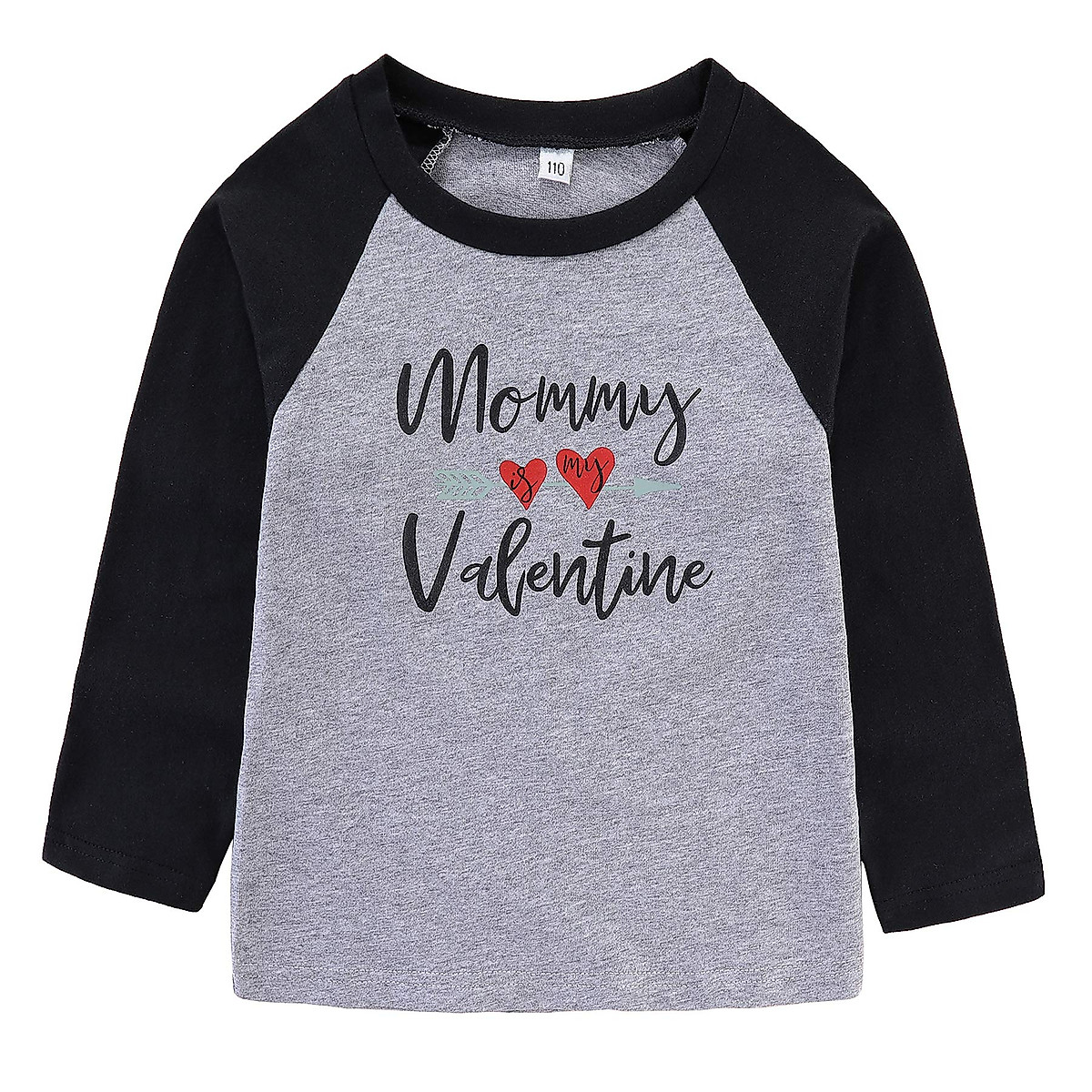 Mommy is My Valentine Shirt Toddler Kids Cotton Long Sleeve Tee Tops Outfit Boys Girls Valentine’s Day Clothes (5-6 Years, Style 2#-Mommy is My Valentine)